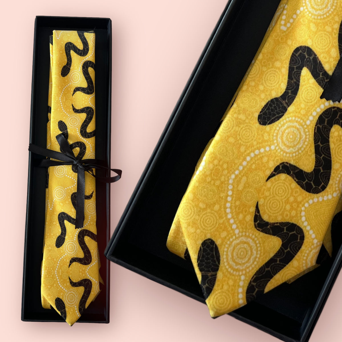 Noorn Blayoongar-ak (snake on the sand) Aboriginal Tie – Kaarli